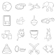 Toys Icons Set Vector Outline, Vectors | GraphicRiver