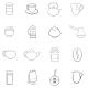 Tea and Coffee Set Vector Outline, Vectors | GraphicRiver