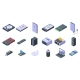 Gigabyte Icons Set Isometric Vector, Vectors | GraphicRiver