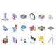 Risk Management Icons Set Isometric Vector, Vectors | GraphicRiver