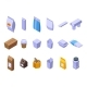 Snack Pack Icons Set Isometric Vector, Vectors | GraphicRiver