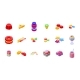 Jelly Icons Set Isometric Vector, Vectors | GraphicRiver