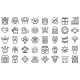 Delight Icons Set Outline Vector, Vectors | GraphicRiver