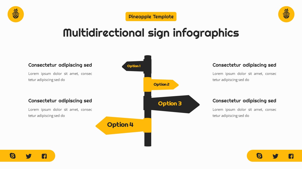 Pineapple - Fresh Fruit Powerpoint Template, Presentation Templates