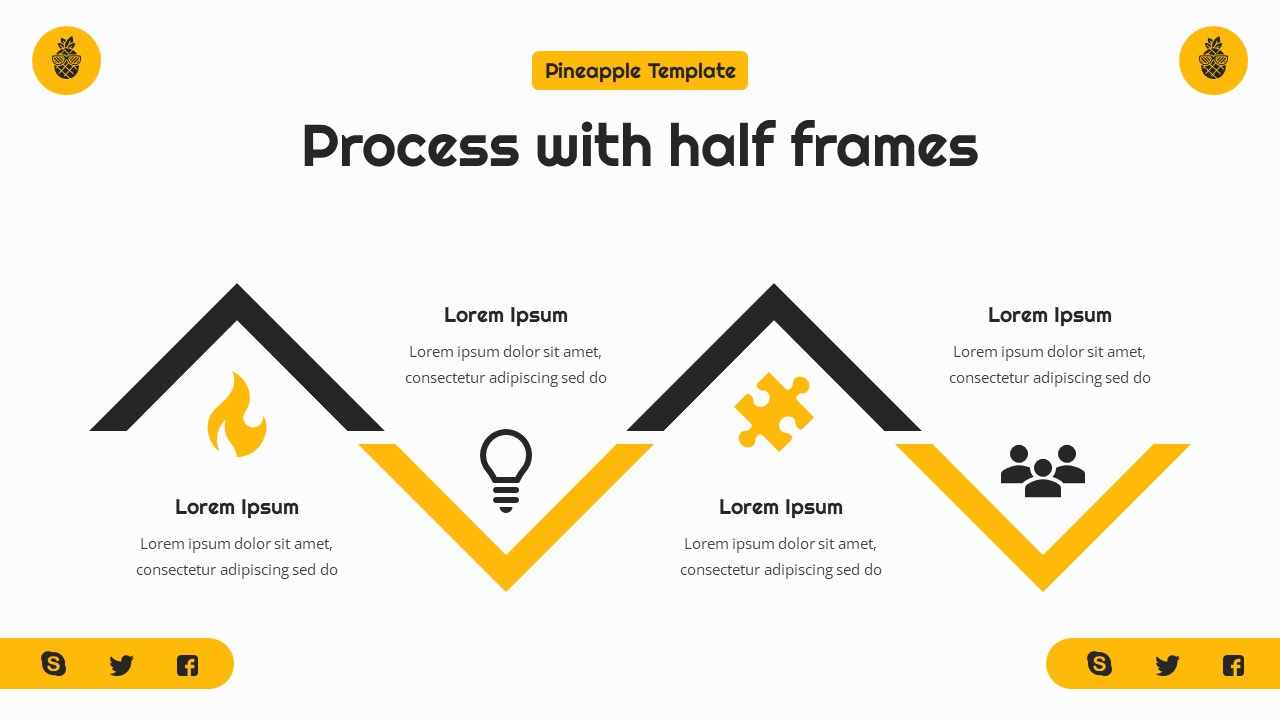Pineapple - Fresh Fruit Powerpoint Template, Presentation Templates