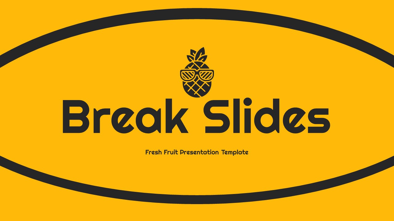 Pineapple - Fresh Fruit Powerpoint Template, Presentation Templates