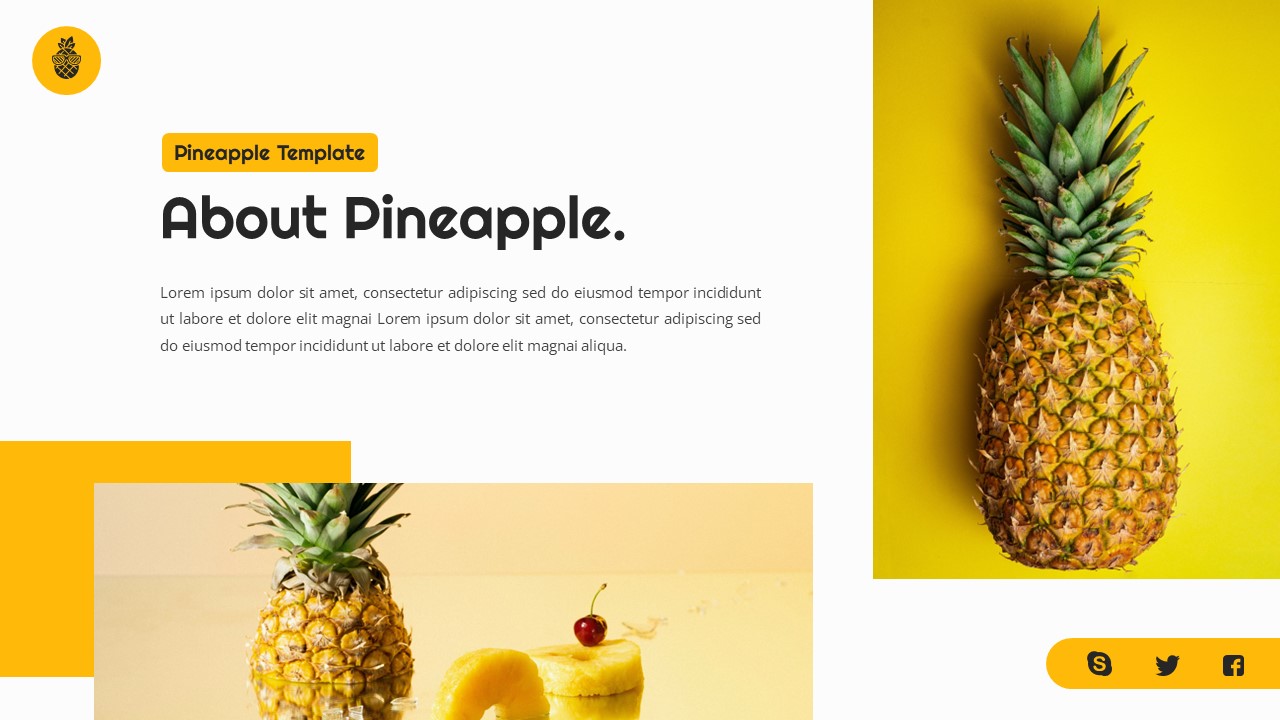Pineapple - Fresh Fruit Keynote Template, Presentation Templates ...