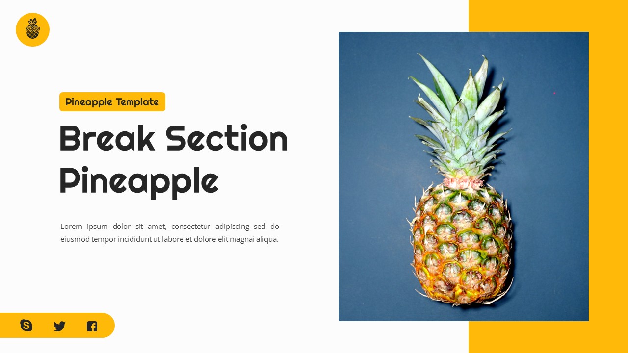 Pineapple - Fresh Fruit Google Slides Template, Presentation Templates
