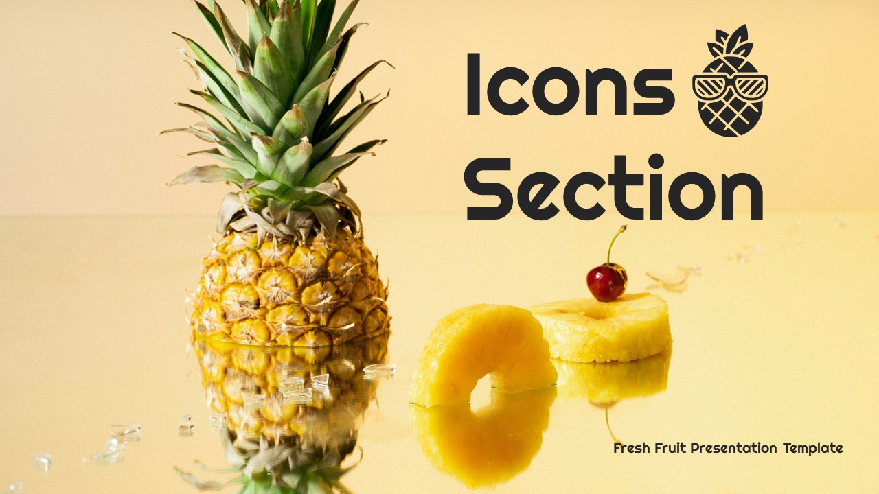 Pineapple - Fresh Fruit Google Slides Template, Presentation Templates