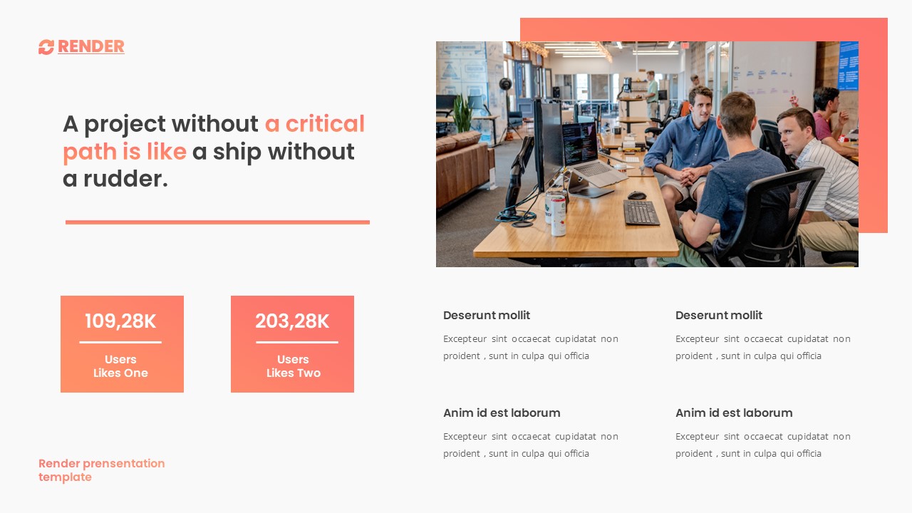 Render - Business Project Powerpoint Template, Presentation Templates
