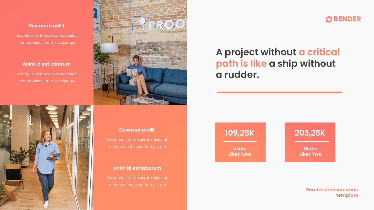 Render - Business Project Powerpoint Template, Presentation Templates
