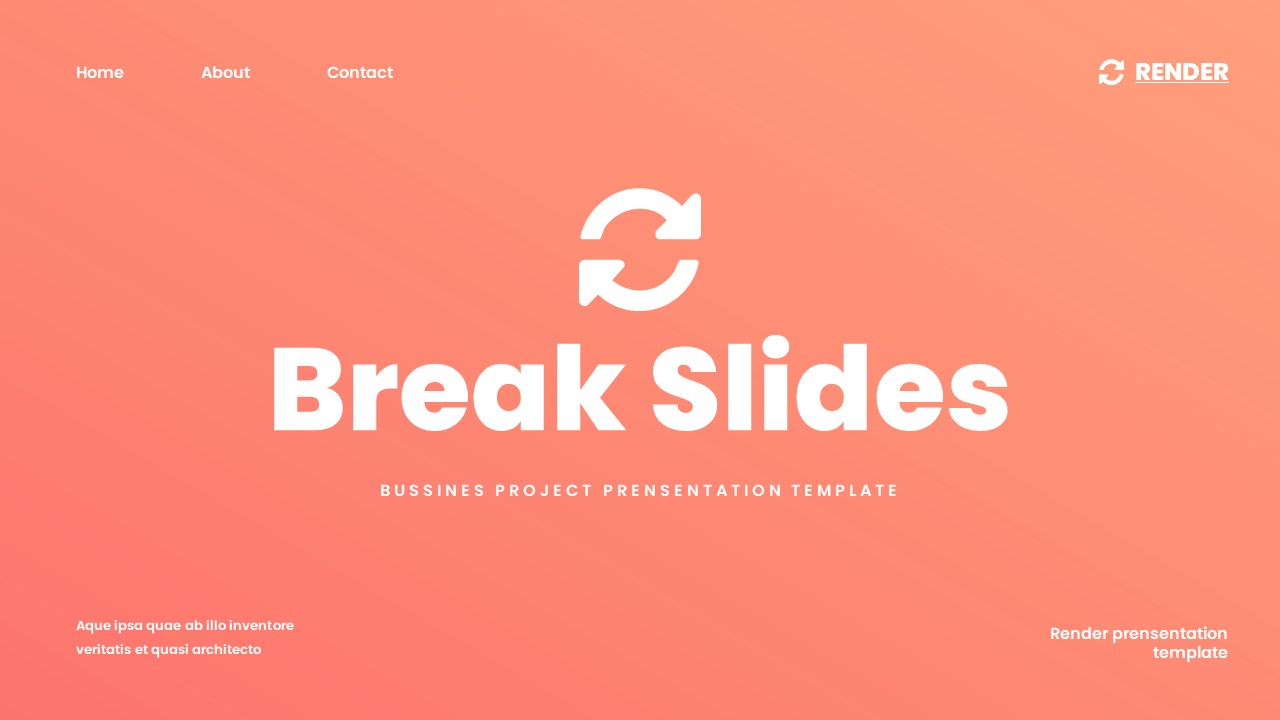 Render - Business Project Powerpoint Template, Presentation Templates