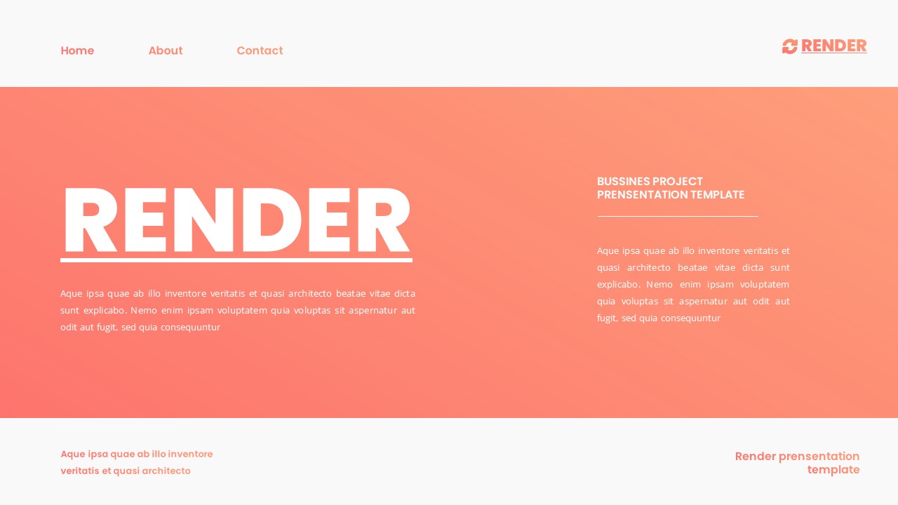 Render - Business Project Powerpoint Template, Presentation Templates