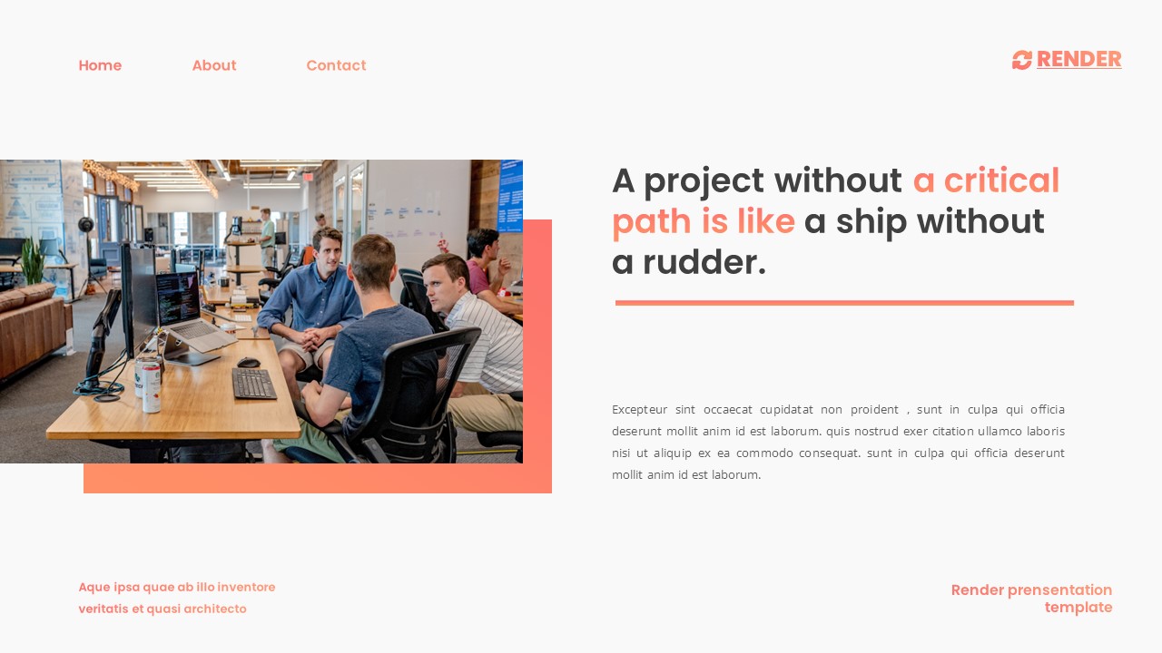 Render - Business Project Powerpoint Template, Presentation Templates