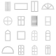 Window Design Types Icon Set Outline, Vectors | GraphicRiver
