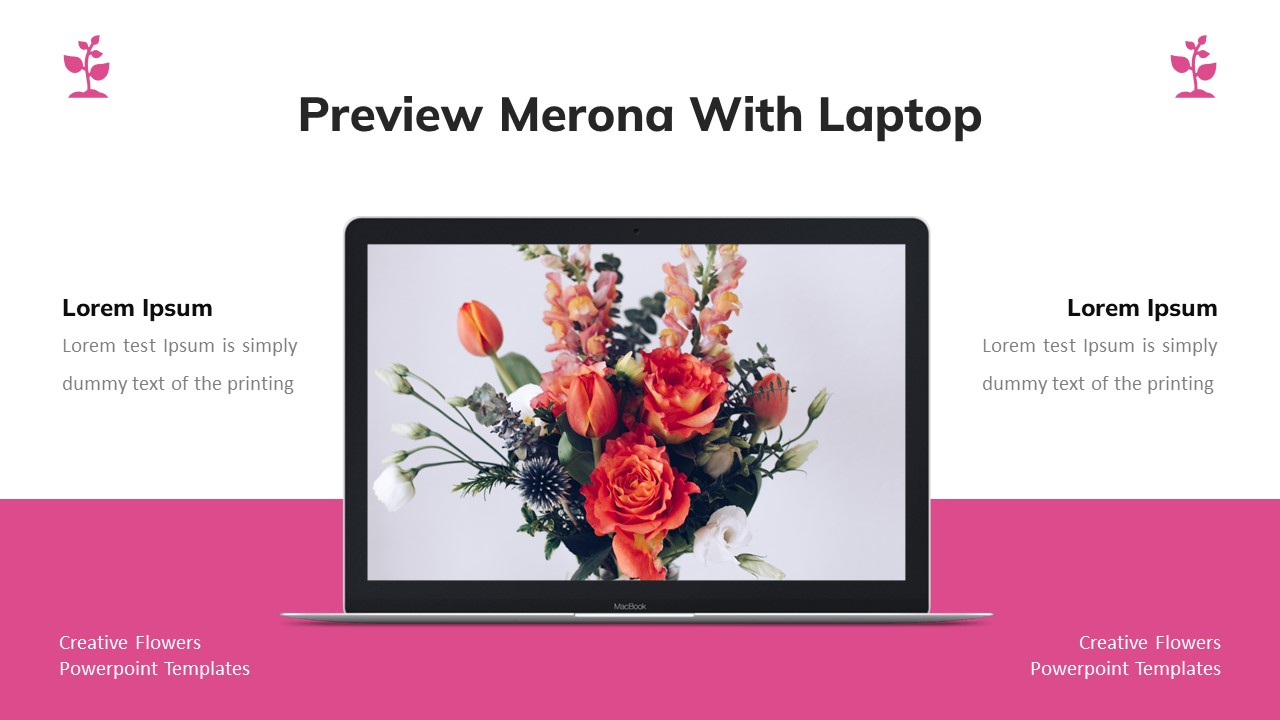 Merona - Creative Flowers Google Slides Template, Presentation Templates