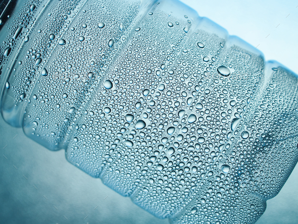 Water droplets on the inside of PET bottle Stock Photo by Buntan2019