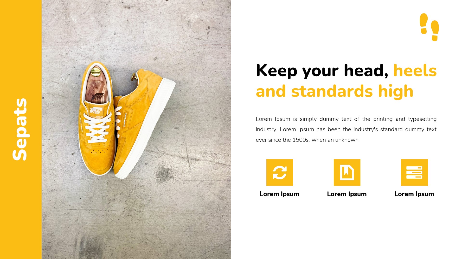 Spats - Shoes & Sneakers Keynote Template by Sanstive | GraphicRiver