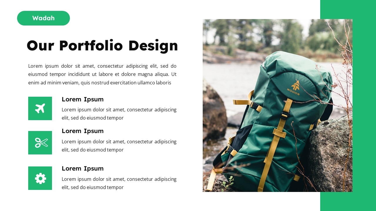 Wadah - Backpack Powerpoint Template, Presentation Templates | GraphicRiver