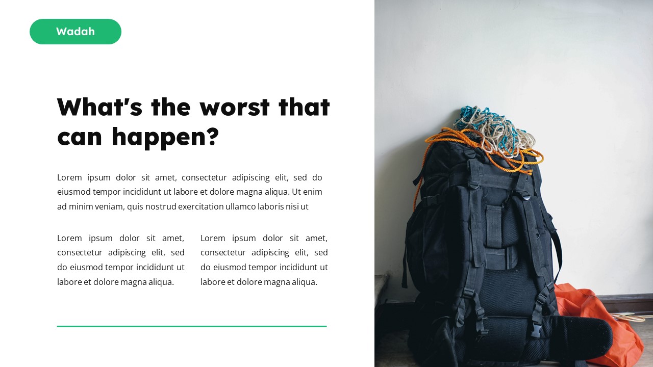 Wadah - Backpack Powerpoint Template, Presentation Templates | GraphicRiver