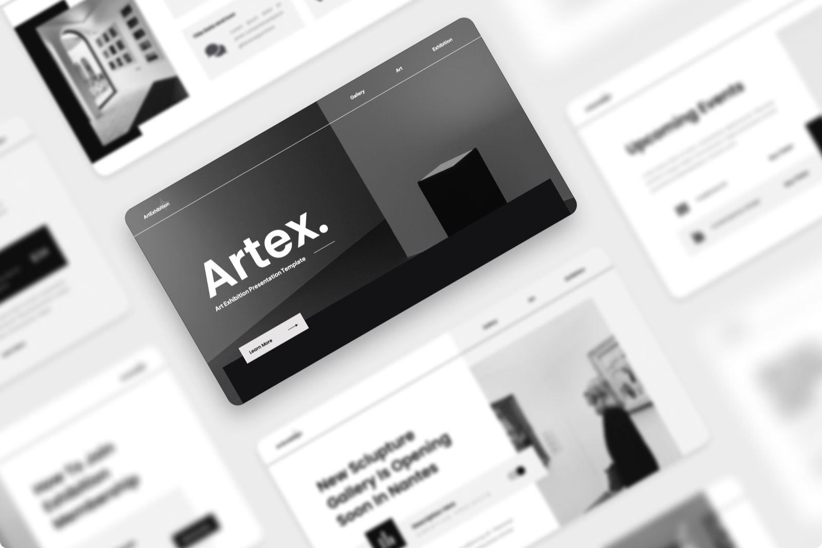 Artex - Art Exhibition Google Slide Template by AnnoraStudio | GraphicRiver