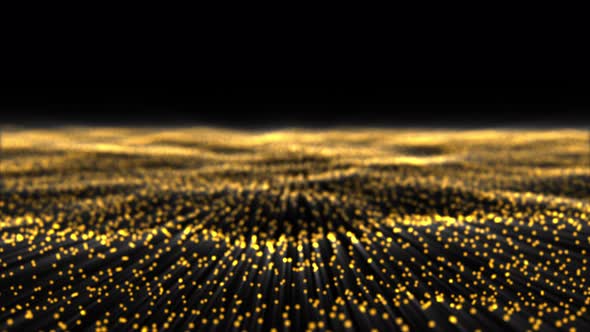 Gold Particle Field Background, Motion Graphics | VideoHive