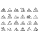 Pyramids Egypt Icons Set Outline Vector, Vectors | GraphicRiver