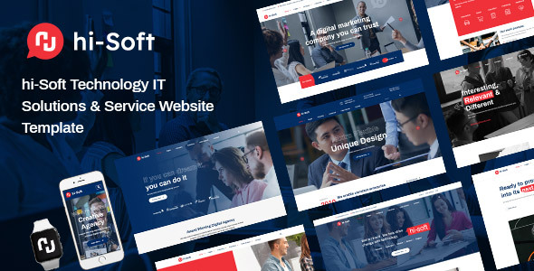 hi-Soft - IT Solutions and Services Company HTML5 Template by ...