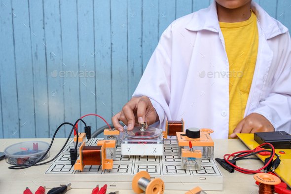 Stem Education. Learning about electrical Stock Photo by Garakta-Studio