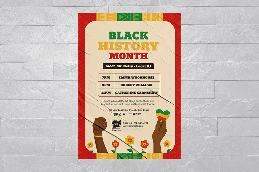 Black History Month Flyer Template, Print Templates | GraphicRiver