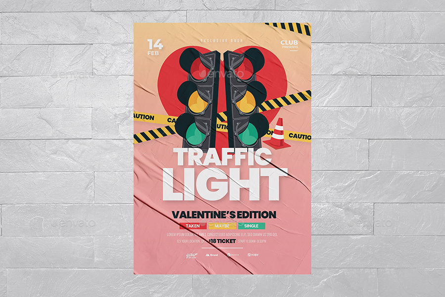 Traffic Light Flyer Template, Print Templates | GraphicRiver