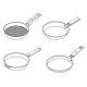 Griddle Pan Icon Set Vector Outine, Vectors | GraphicRiver