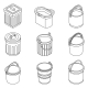 Bucket Icon Set Vector Outine, Vectors | GraphicRiver
