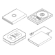 Hard Disk Icons Set Vector Outine, Vectors | GraphicRiver