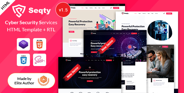 Seqty - Cyber Security Services Company HTML Template by EnvyTheme
