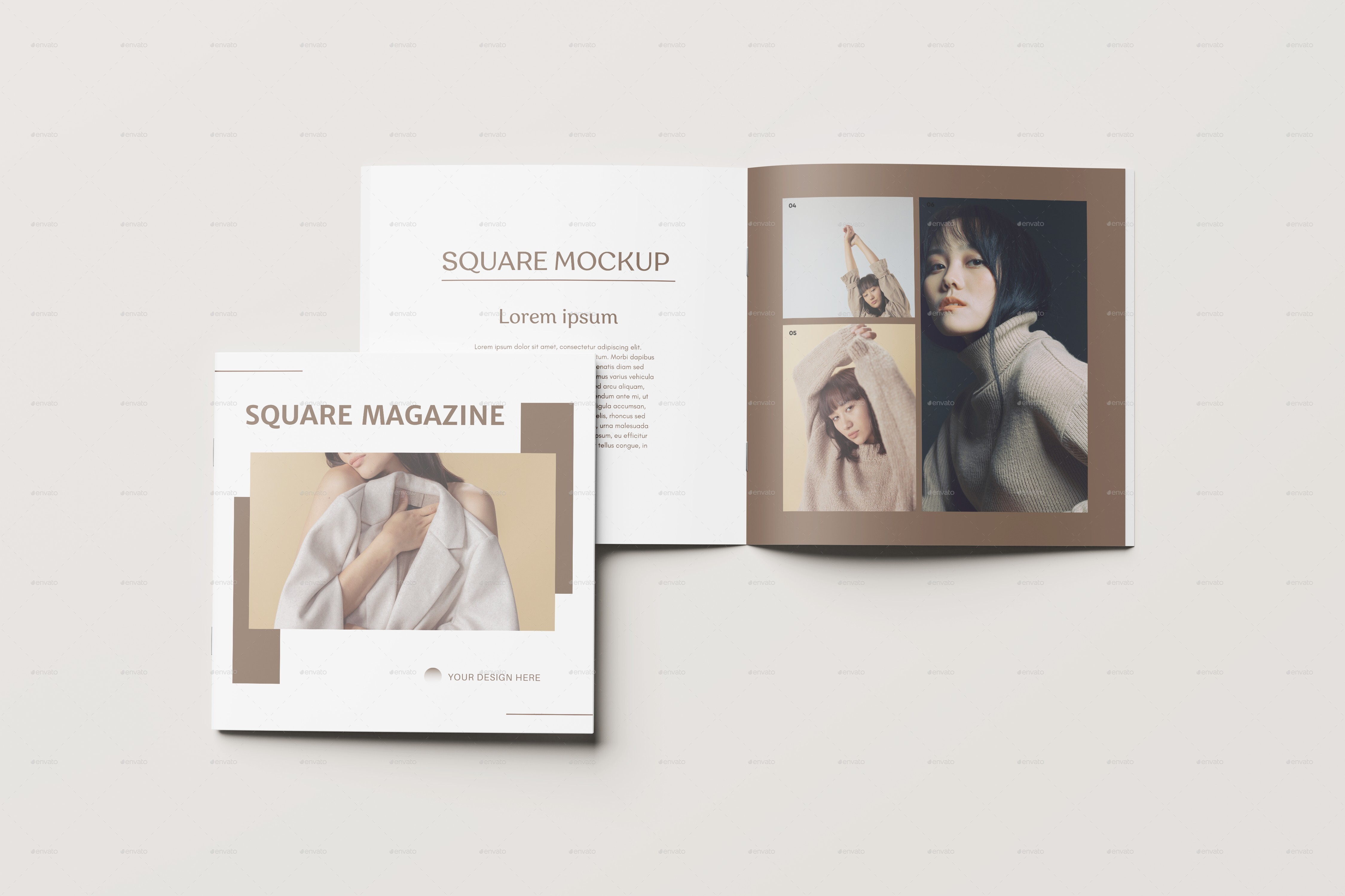 Square Brochure/ Catalog Mockup, Graphics | GraphicRiver