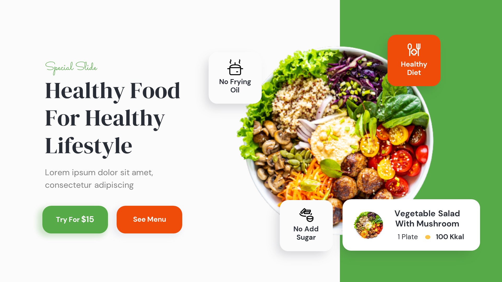 Omeal - Healthy Food Powerpoint Template, Presentation Templates ...