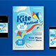 Blue Gradient International Kite Festival Flyer Set by graphicook ...