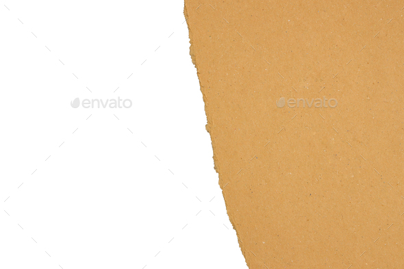 recycled kraft torn paper ripped corner texture Stock Photo by CCpreset