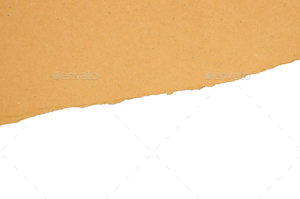 recycled kraft torn paper ripped corner texture Stock Photo by CCpreset