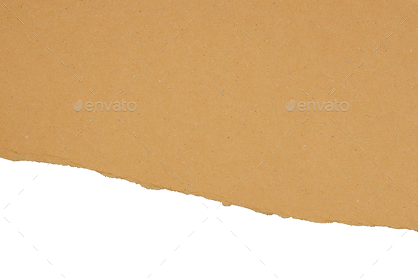 recycled kraft torn paper ripped corner texture Stock Photo by CCpreset