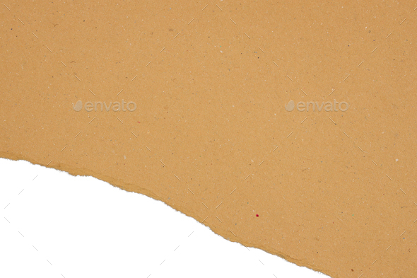 recycled kraft torn paper ripped corner texture Stock Photo by CCpreset
