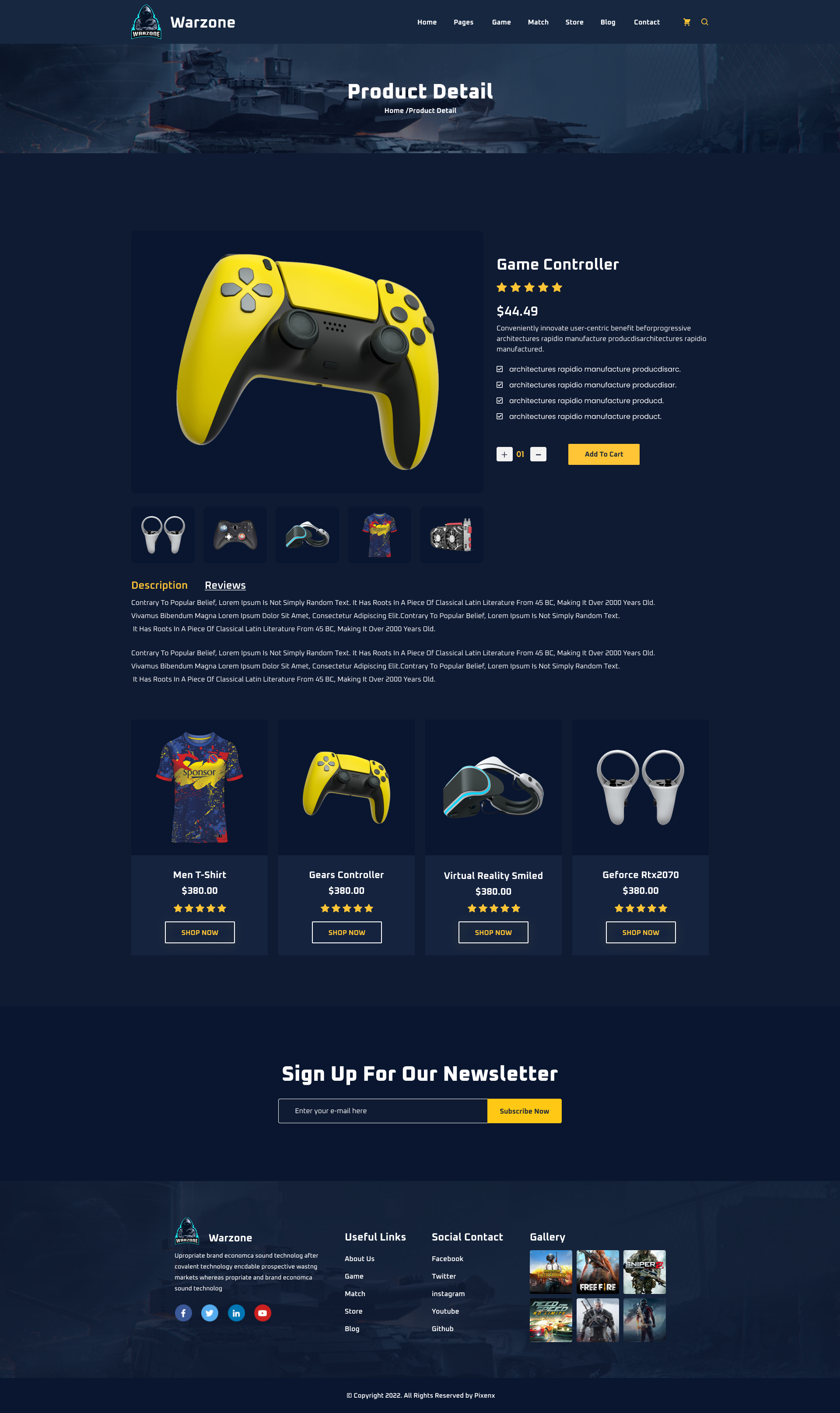 Warzone - eSports And Gaming Tournaments Figma Template by Pixenx ...