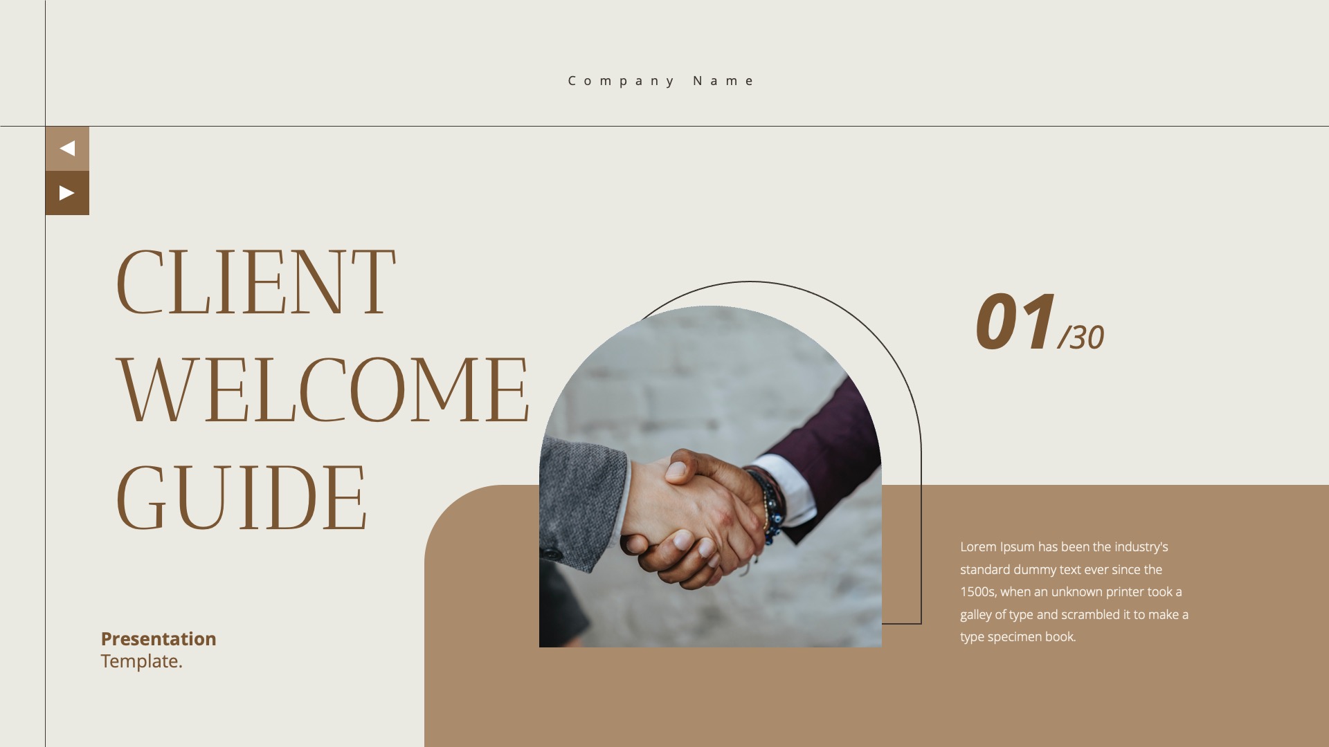 Client Welcome Guide PowerPoint Template, Presentation Templates ...