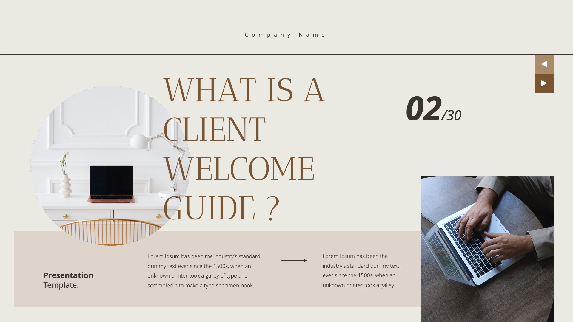 Client Welcome Guide PowerPoint Template, Presentation Templates ...