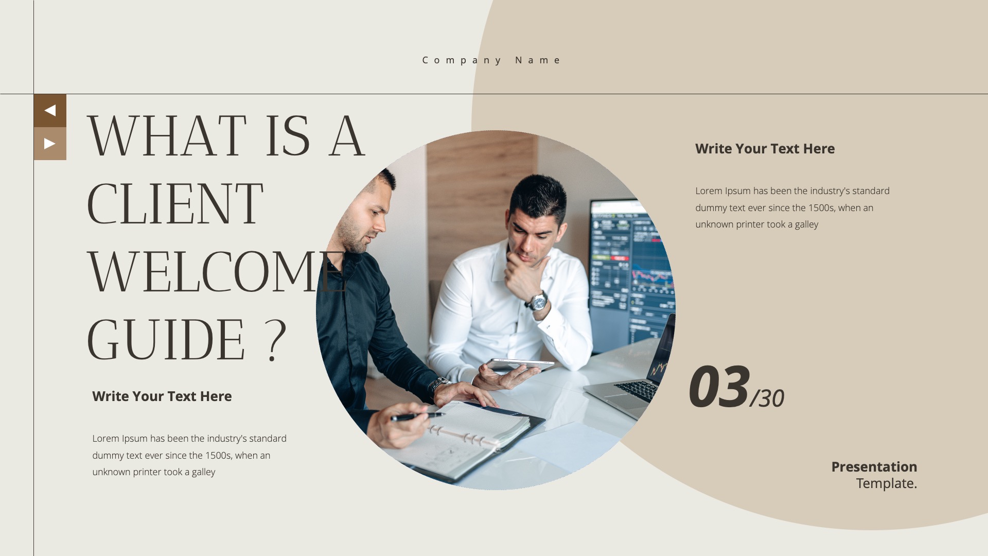 Client Welcome Guide PowerPoint Template, Presentation Templates ...