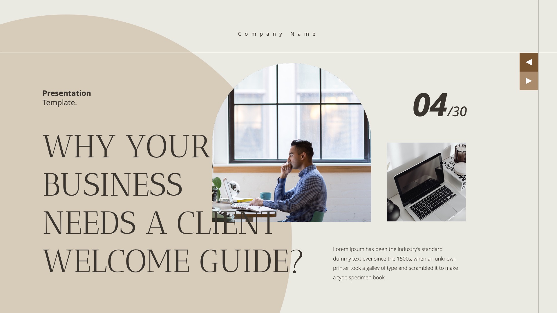 Client Welcome Guide PowerPoint Template, Presentation Templates ...