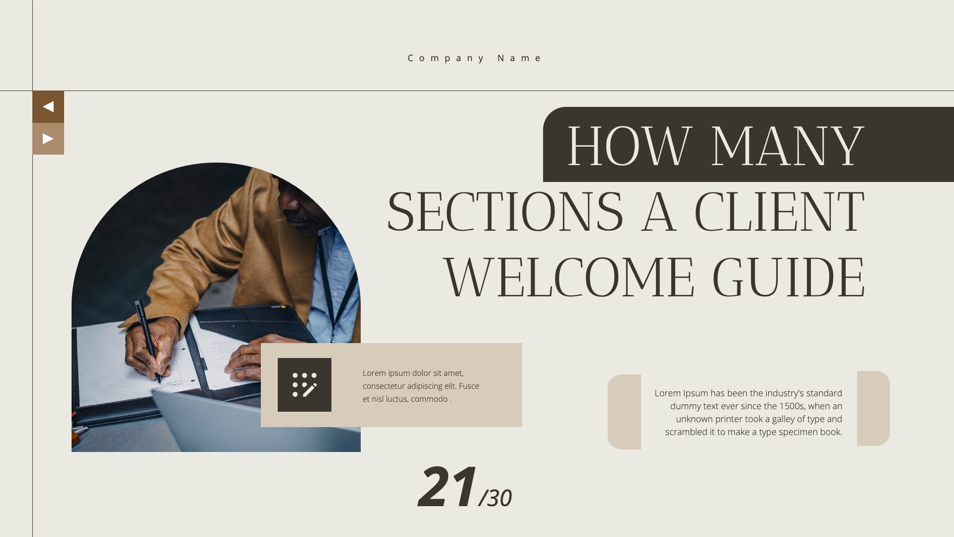 Client Welcome Guide PowerPoint Template, Presentation Templates ...