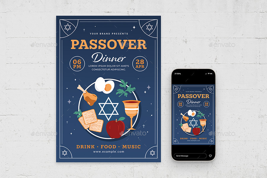 Passover Flyer Template, Print Templates | GraphicRiver
