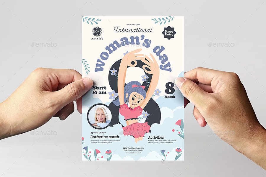 Women's Day Flyer Template, Print Templates | GraphicRiver